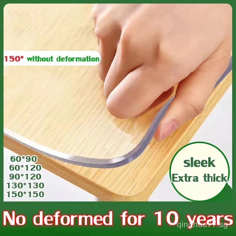 transparent thick plastic table cover sheet protector square top pvc ...