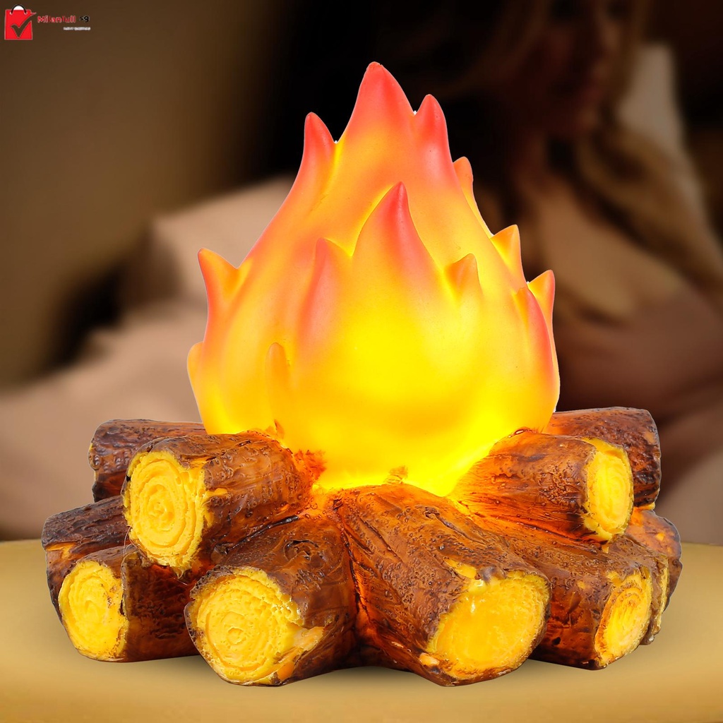 Flame Light Battery Powered Fake Fire Lamps Decorative Realistic Flame ...