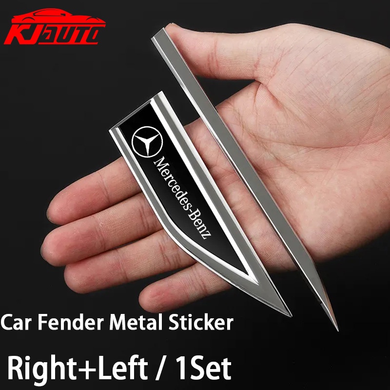 Mercedes Benz Car Stainless Steel Car Door Fender 3D Metal Side Logo ...