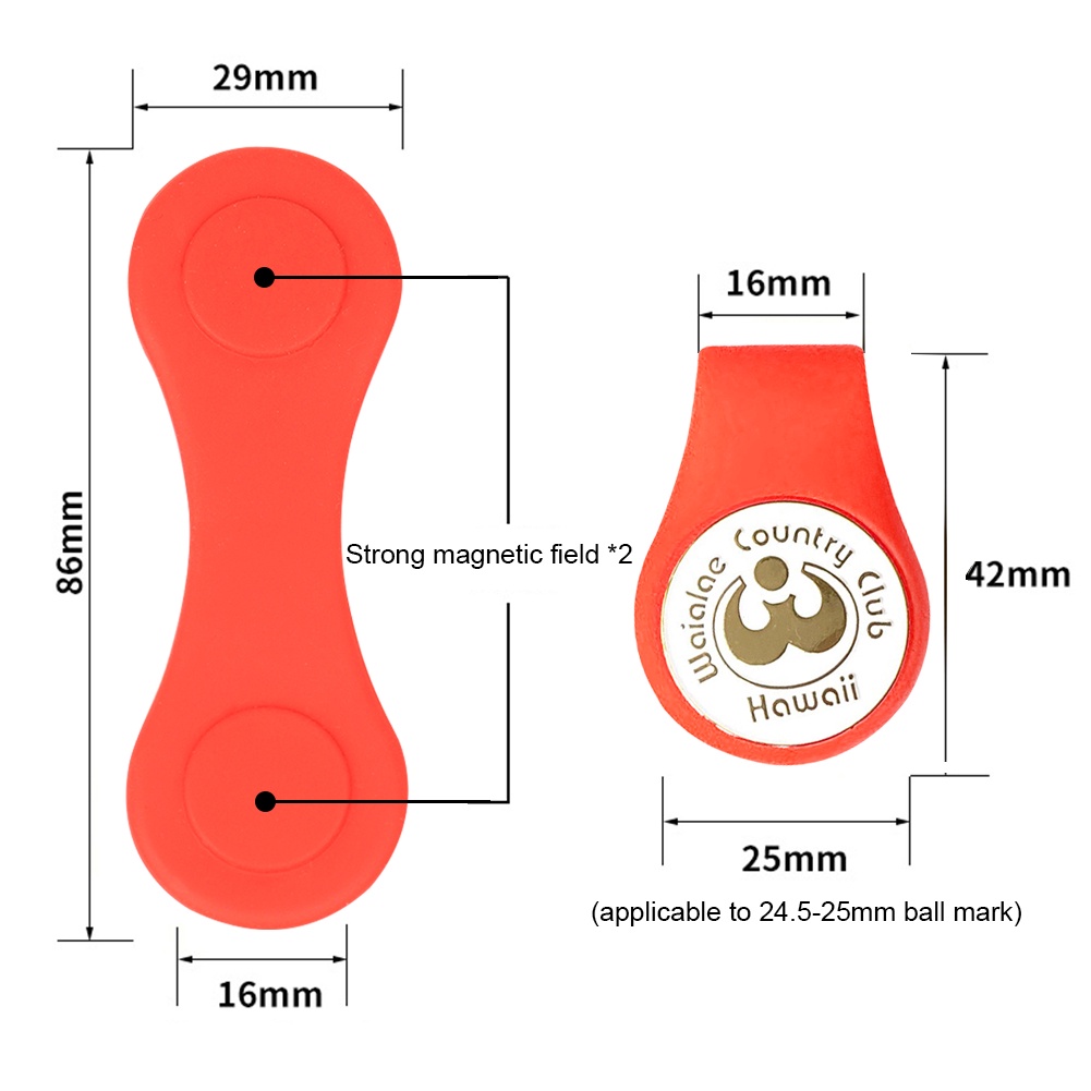 Silicone Ball Mark Clips Folding Mini Golf Caps Clip Marker Useful Golf ...