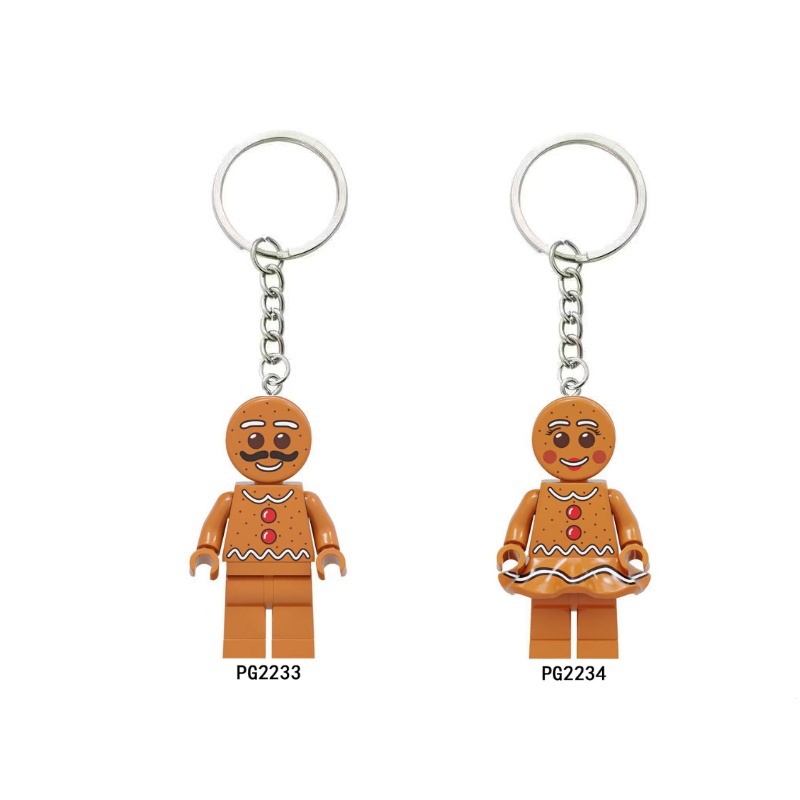 Lego Keychain Couple Keychain Pendant Building Block Toy Gingerbread ...