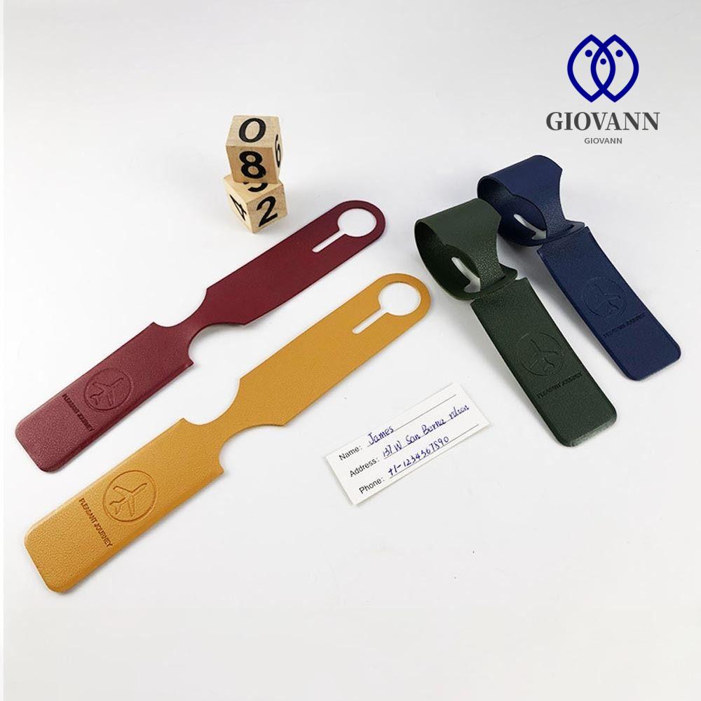 GIOVANNI Travel Luggage Tag Suitcase Address Portable Handbag Label PU ...