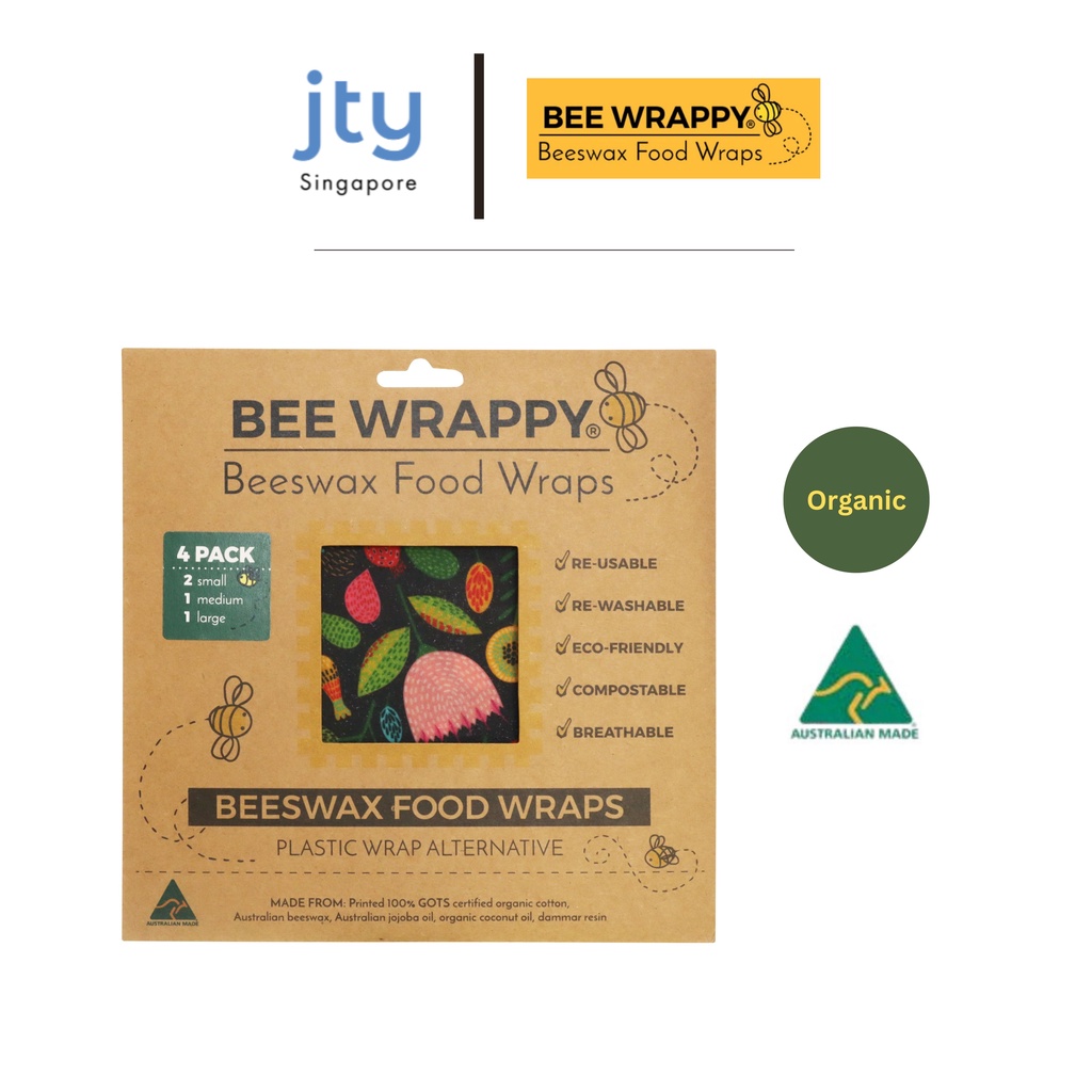 Bee Wrappy Food Wraps 4 Pack | Shopee Singapore