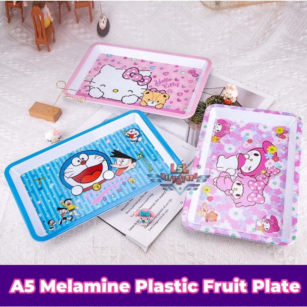 H-415 LSL Cartoon Kitty Kuromi Melody Frozen Melamine Plastic Fruit ...