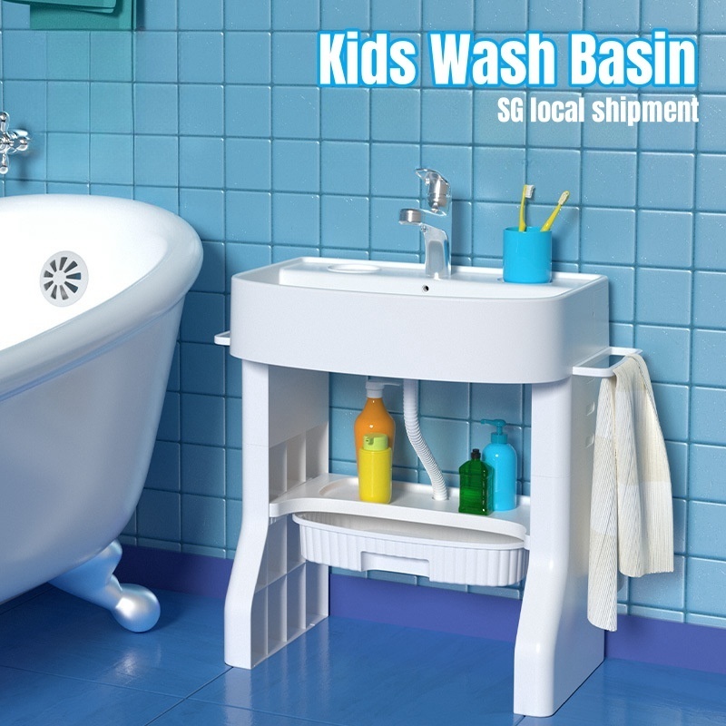 [Fast Delivery] Portable Kids Wash Basin Water Basin for Toddler with ...