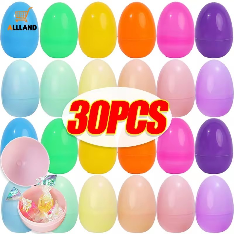 Colorful Fillable Plastic Easter Eggs - Assorted Colors Empty Opening ...