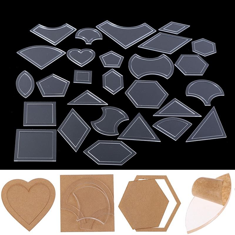# new arrival # Set of 54pcs Acrylic Ruler Quilt Patchwork Template ...