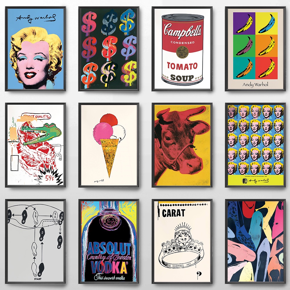 Famous Andy Warhol Marilyn Monroe Colorful Canvas Painting Poster Print ...