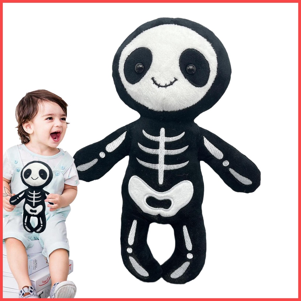 Skeleton Plush Toy Halloween Skeleton Doll Toys Soft Pillow Stuffed ...