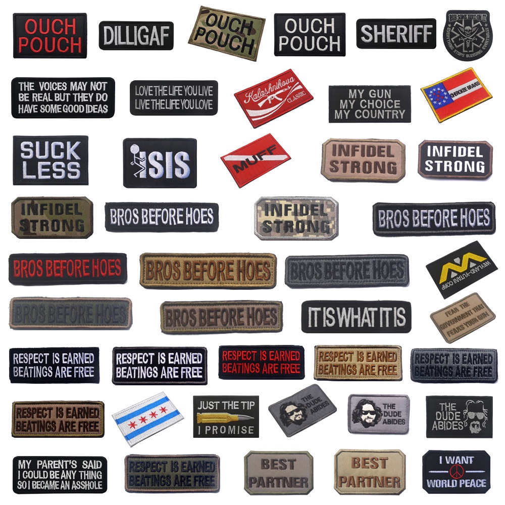 Velcro Patch Ready Stock English Letters SUCK LESS Black White Patch ...