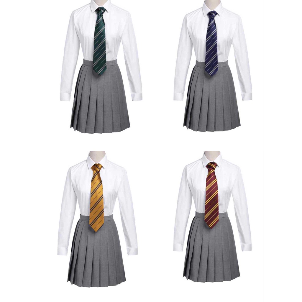 Adult Kids Harry Potter Tie Merchandise School Uniform White Shirt ...