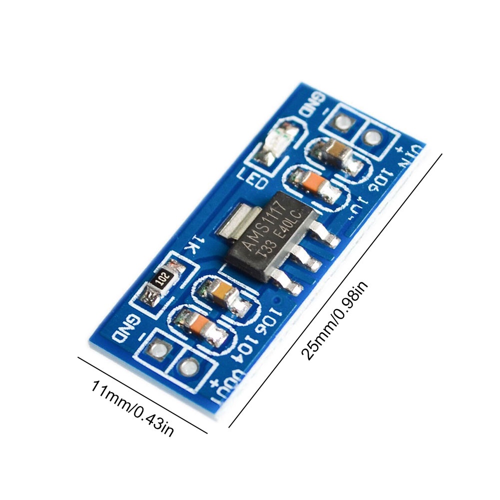 AMS1117 Power Supply Module 4 Pin Step-Down Linear Voltage Regulator ...