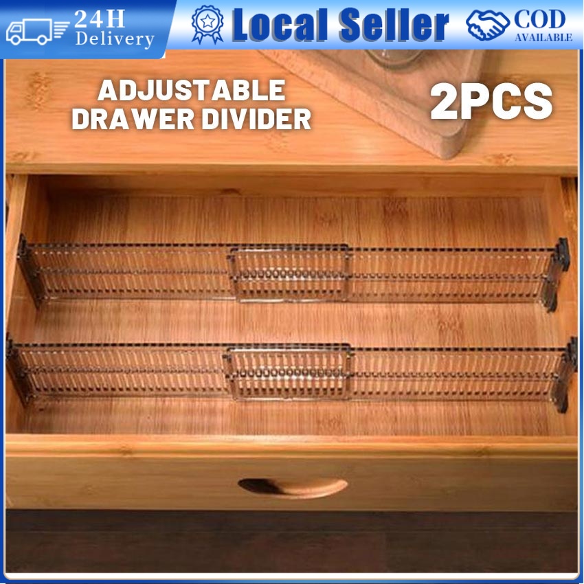 2Pcs Adjustable Drawer Divider Storage Drawer partition partition board ...