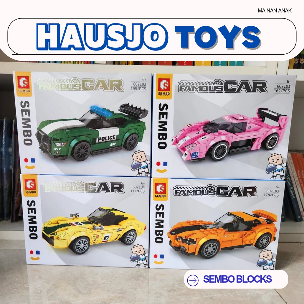 Sembo Block Famous Car Collection Building Block Bricks Children's Toy ...