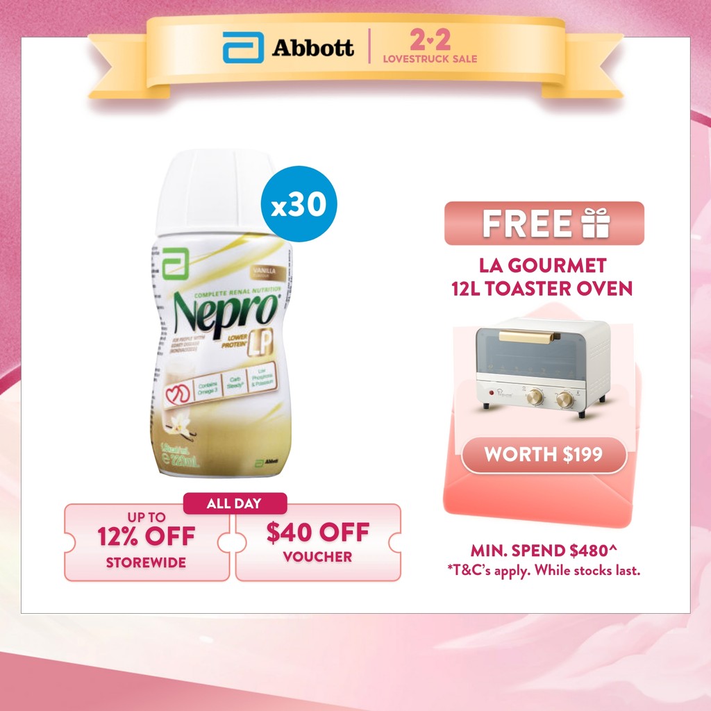 [Bundle of 30] Nepro LP: 1.8kcal/ml Lower Protein Nutrition For People ...