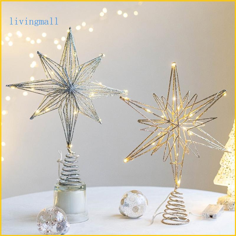 LIVI Christmas Tree LED Star Tree Toppers Battery Operated Treetop ...