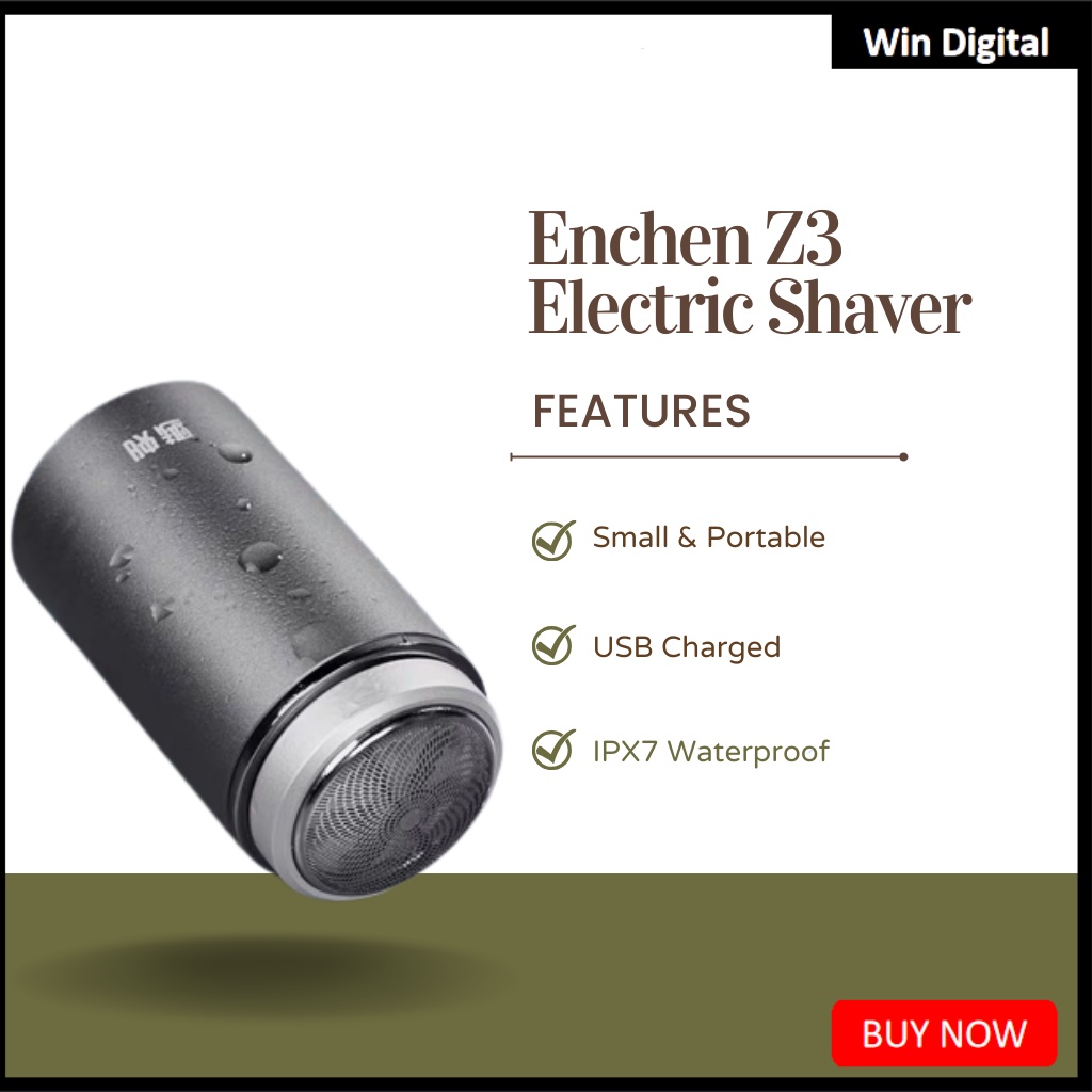 【12 Month Warranty】Enchen Electric Shaver Z3 Stainless Steel With ...