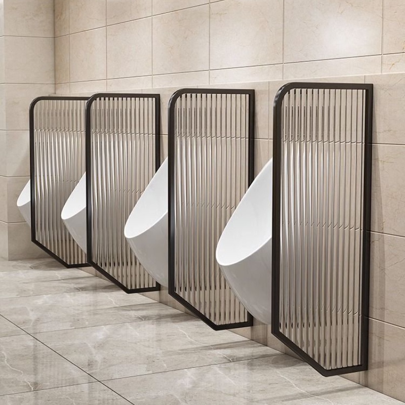 Stainless Steel Toilet Partition Board Glass Urinal Baffle Service Area ...