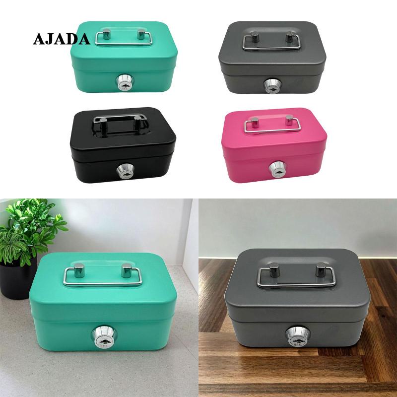 [ Box with Lock Box Trinket Holder Lockable Metal with Top Handle ...