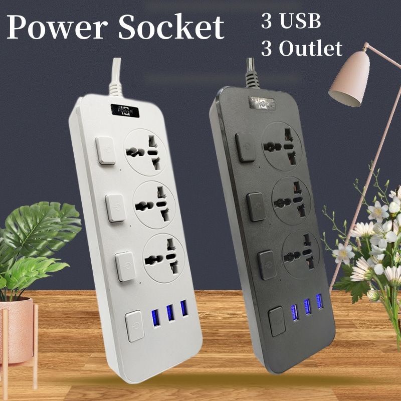 [SG]Extension Socket Plug UK With Safety Mark & 3x USB charger USB & Independent switch | Shopee ...