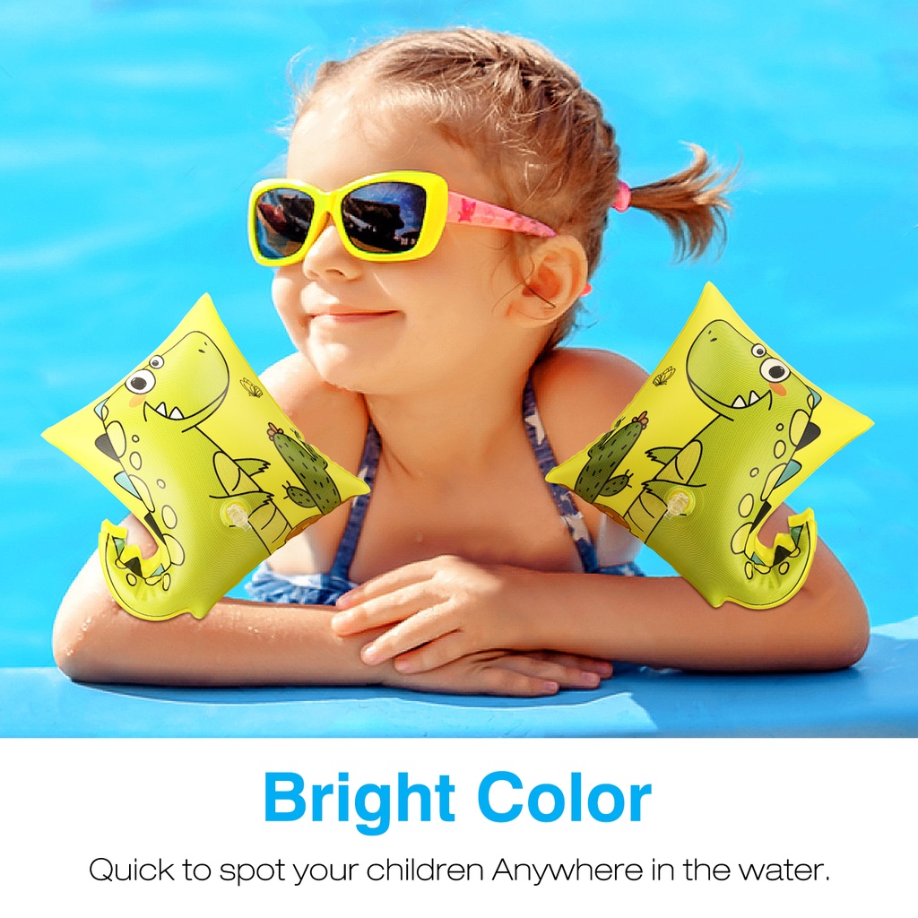 MoKo Inflatable Swimming Armbands Floaties for Kids Cute Cartoon Swim ...