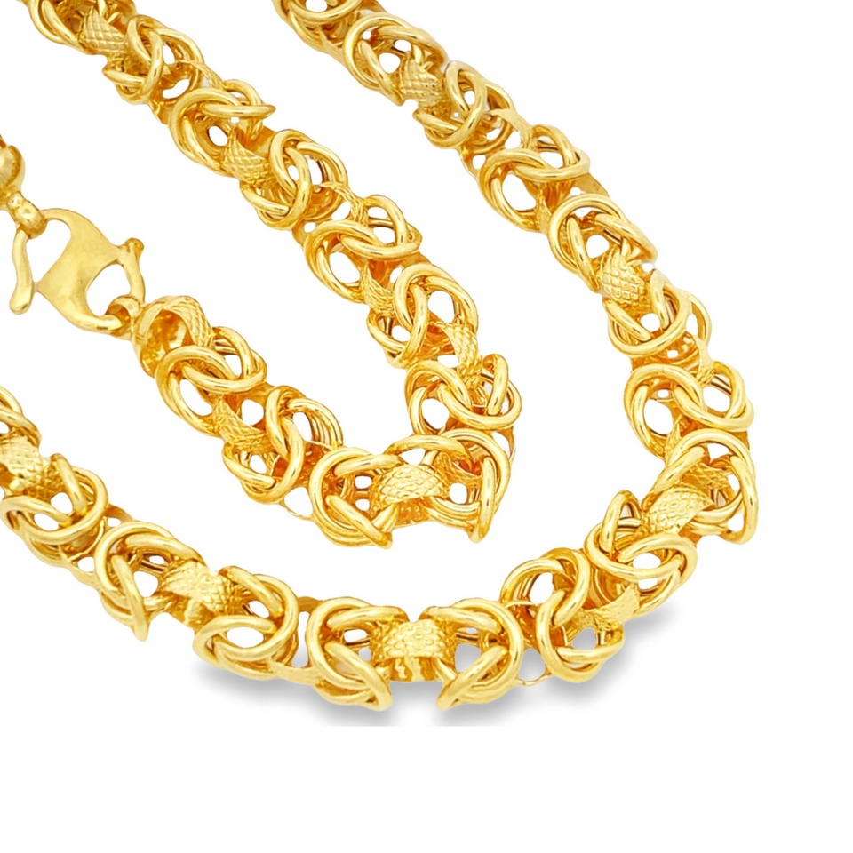 Top Cash Jewellery 916 Gold Hollow MRT Chain | Shopee Singapore