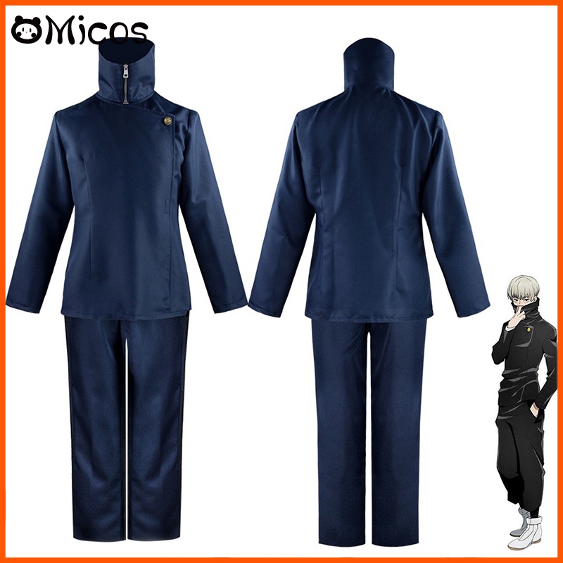 Anime Jujutsu Kaisen Toge Inumaki Outfit Cosplay Costume Top Pants Wig ...