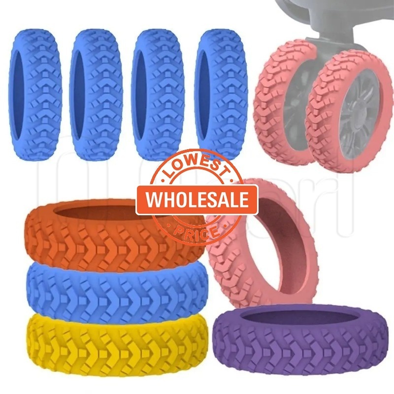 [Wholesale] 1/4Pcs Silicone Luggage Wheel Covers - Silicone Suitcase ...
