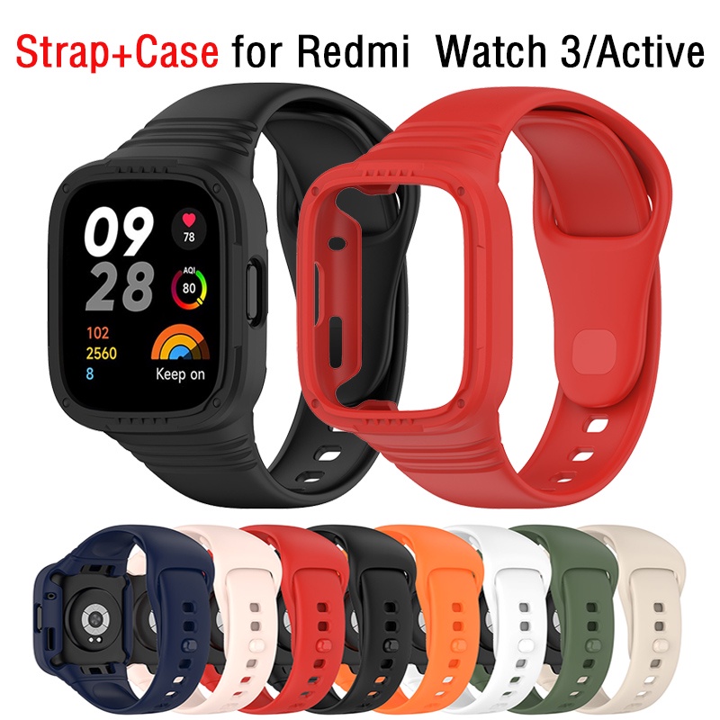 Silicone Strap with Case Replacement Bracelet Protective Shell for ...
