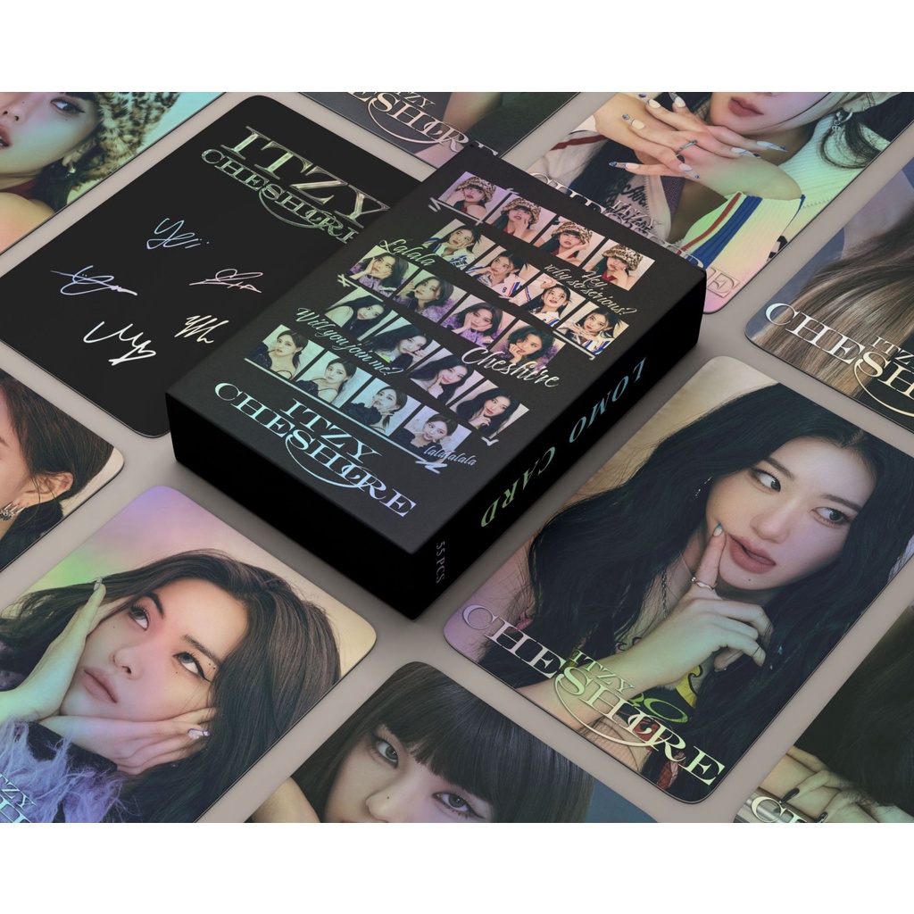 50-55pcs ITZY Hologram Laser LOMO cards Cheshire KILL MY DOUBT Album Postcards Yeji Lia Ryujin ...