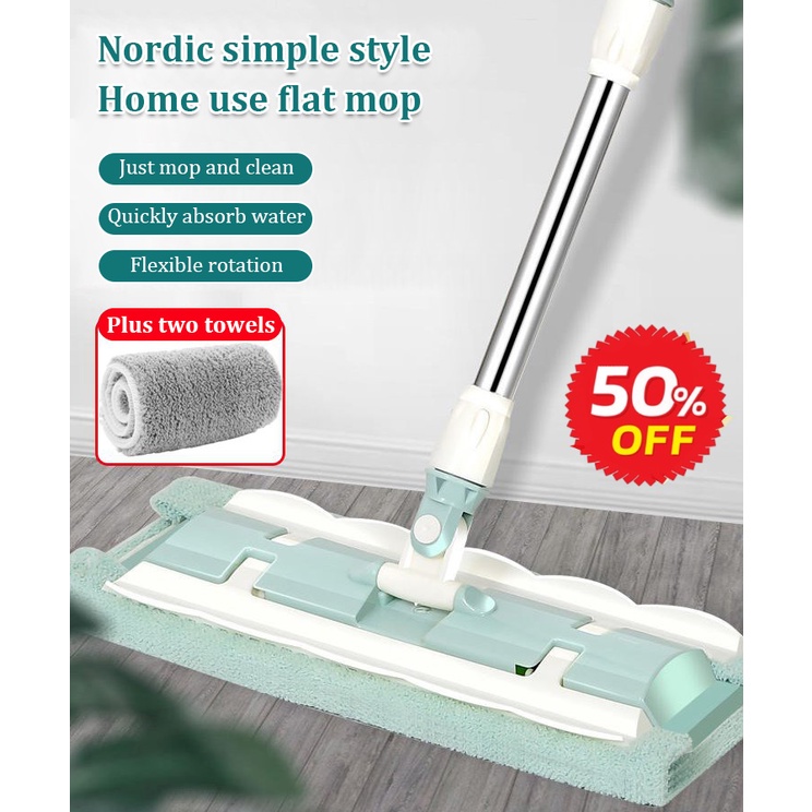 Household flat mop handfree floor mop wet and dry floor mop clean wood ...