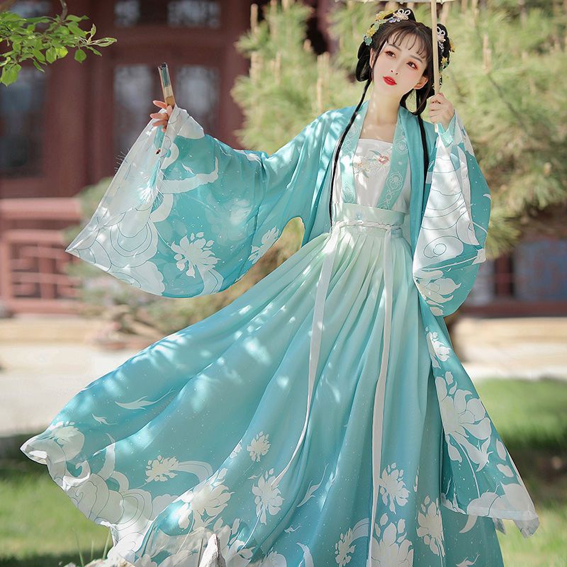 Chinese Style Hanfu Skirt Suit Original Waist-Length Skirt Hanfu Female ...