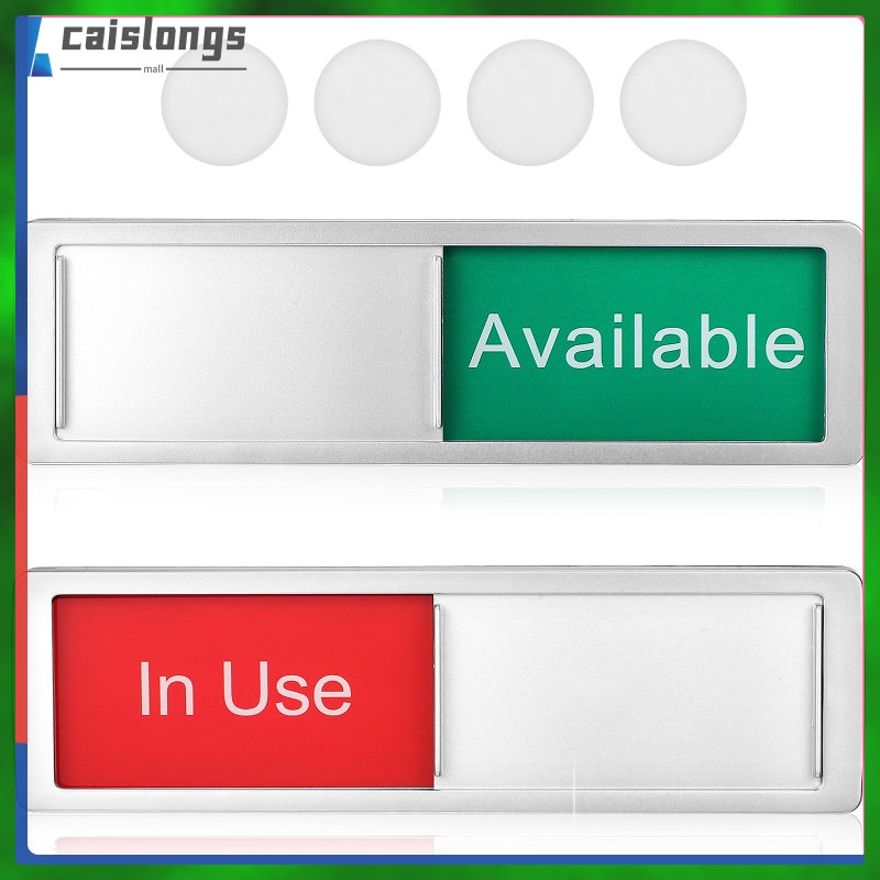 2 Pcs Blank Flags Bathroom Signs Door Sliding Occupied Slide Indicator ...