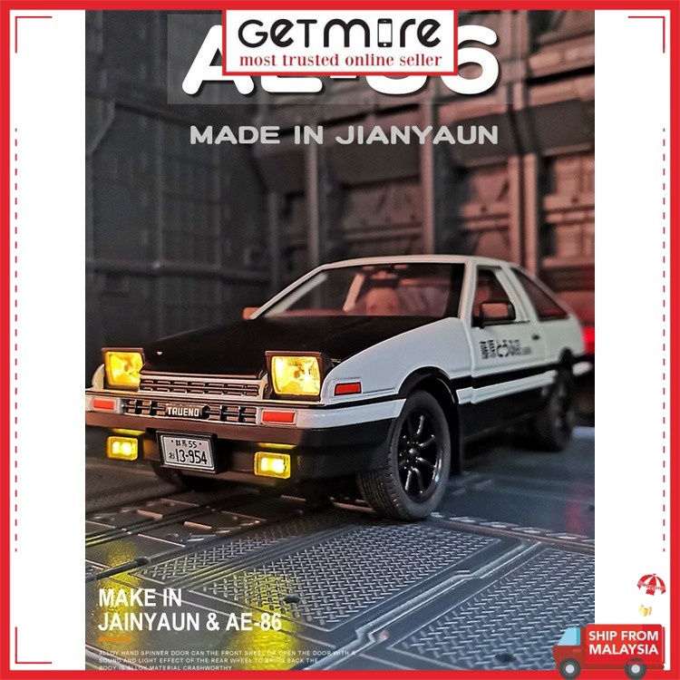 Initial D Toyota AE86 Alloy Diecast Car Model Pull Back Car Toys ...