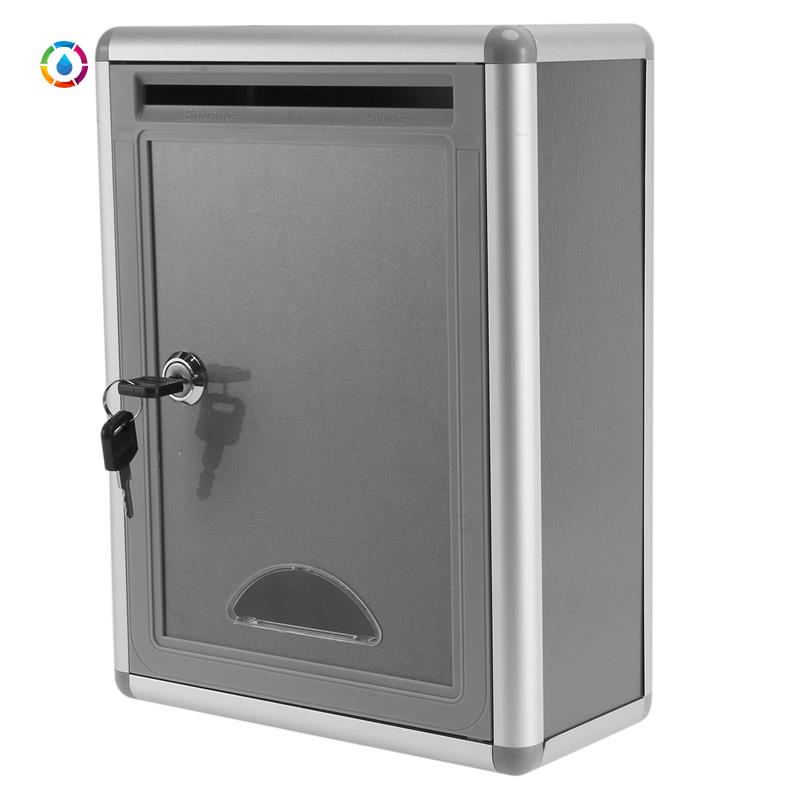 DaVintage Aluminum Alloy Lockable Secure Mail Letter Post Box Mailbox ...