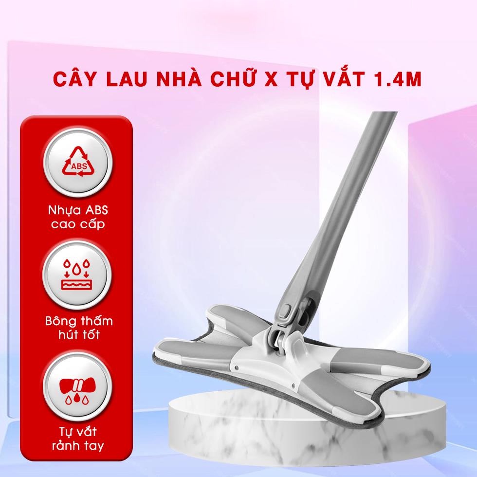 X-shaped Rotating Self-Winging Mop, 1M4 Extended Folding Mop, Smart ...