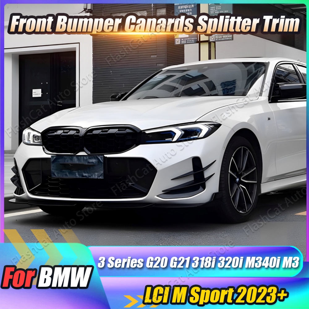 G20 G21 Front Bumper Canard Splitter Trim ABS Body Kits Tuning For BMW 3 Series 320i 325i 330i ...
