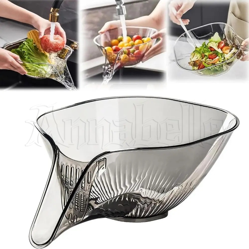 Transparent Rice Washing Sieve Basket - Multifunctional Drainage Basket ...