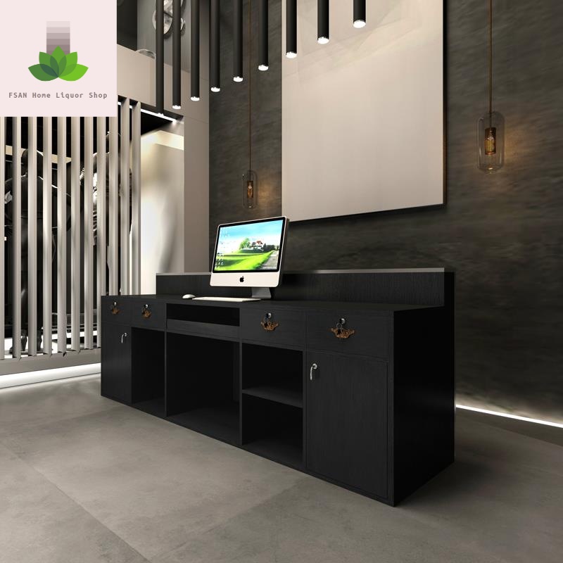 _Simple modern stainless steel cashier counter for clothing store shop ...