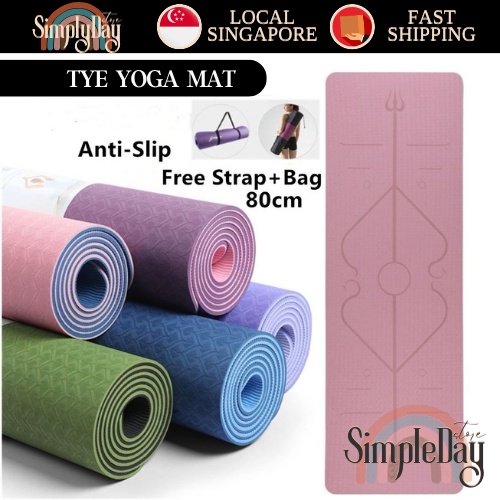 SG LOCAL STOCKS Yoga Mat Eco Friendly Premium Quality Double Layer ...