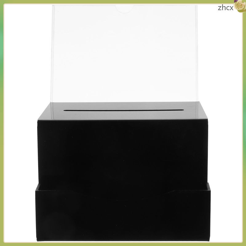 Clear Slot Donation Boxes for Fundraising Letter Post Container Office ...