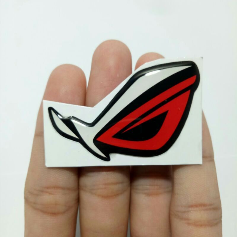 ROG logo flexible resin embossed sticker | Shopee Singapore