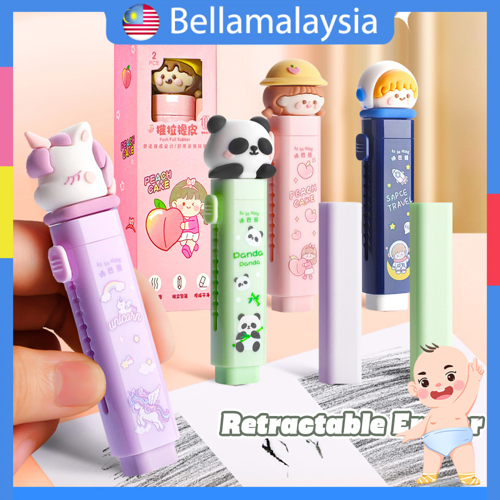 Bella Kids Retractable Eraser Cute Eraser For Kids Dedicated Button ...