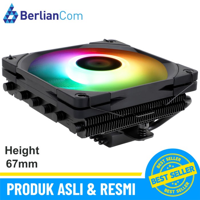 Thermalright AXP120-X67 BLACK ARGB Low Profile CPU Cooler (Intel/AMD ...