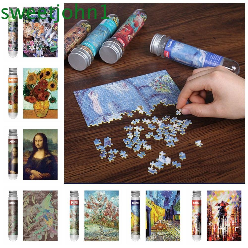 SWEETJOHN Mini Test Tube Puzzle, Van Gogh Oil Painting Oil Jigsaw Test ...