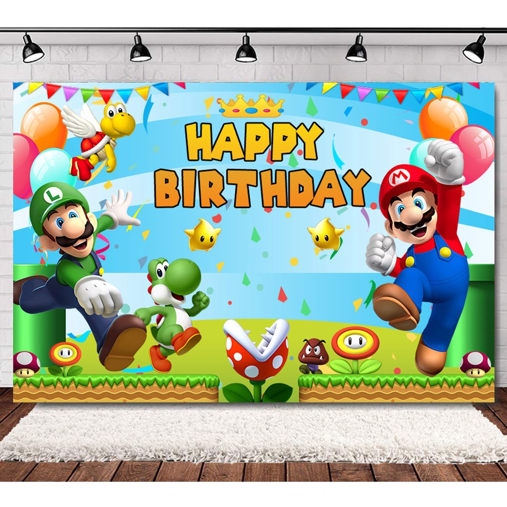 [SG] Super Mario Bros Photography 5x3ft Backdrop Banner for Party ...