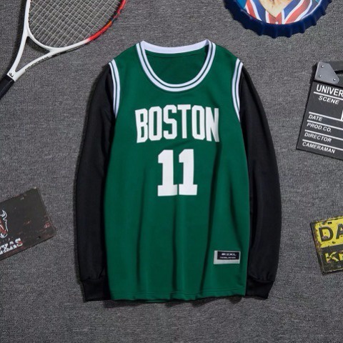 Long-sleeved basketball jersey Irving jersey James fake two-piece Curry ...