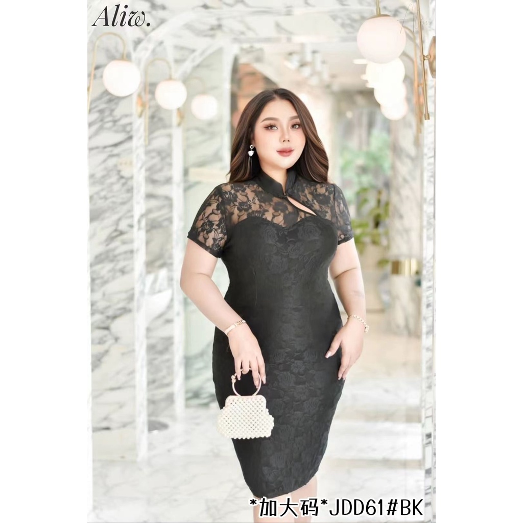 PLUS SIZE CHEONGSAM [EXTRA LARGE CLASSIC VINTAGE LACE CHEONGSAM] JDD61 ...