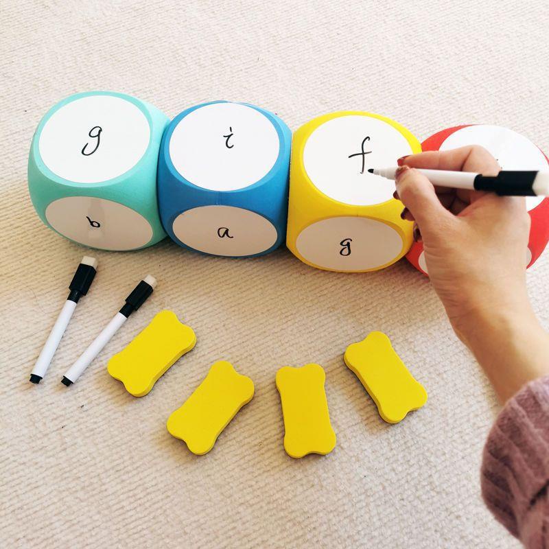 10 * 10CM EVA Dice EVA Erasable Writable DIY Dice Children's Interest ...