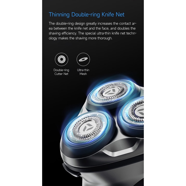 ENCHEN Blackstone plus Electrical Rotary Shaver Full Body Washable IPX7 ...